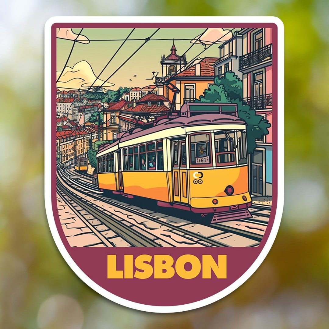 Lisbon Sticker, City Sticker Vinyl Decal, for Laptop Car, Book, Water ...