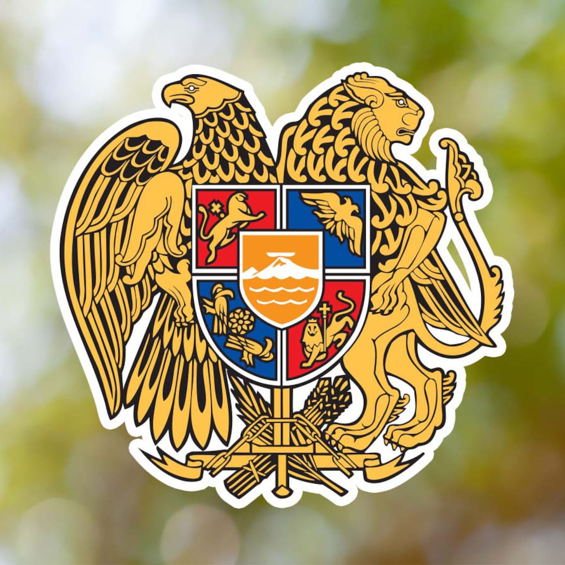 Armenia Coat of Arms Sticker Vinyl Decal for Laptop Car - Etsy