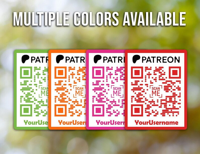 Custom Patreon Sticker QR Code | Custom QR Code | Personalised Patreon ...