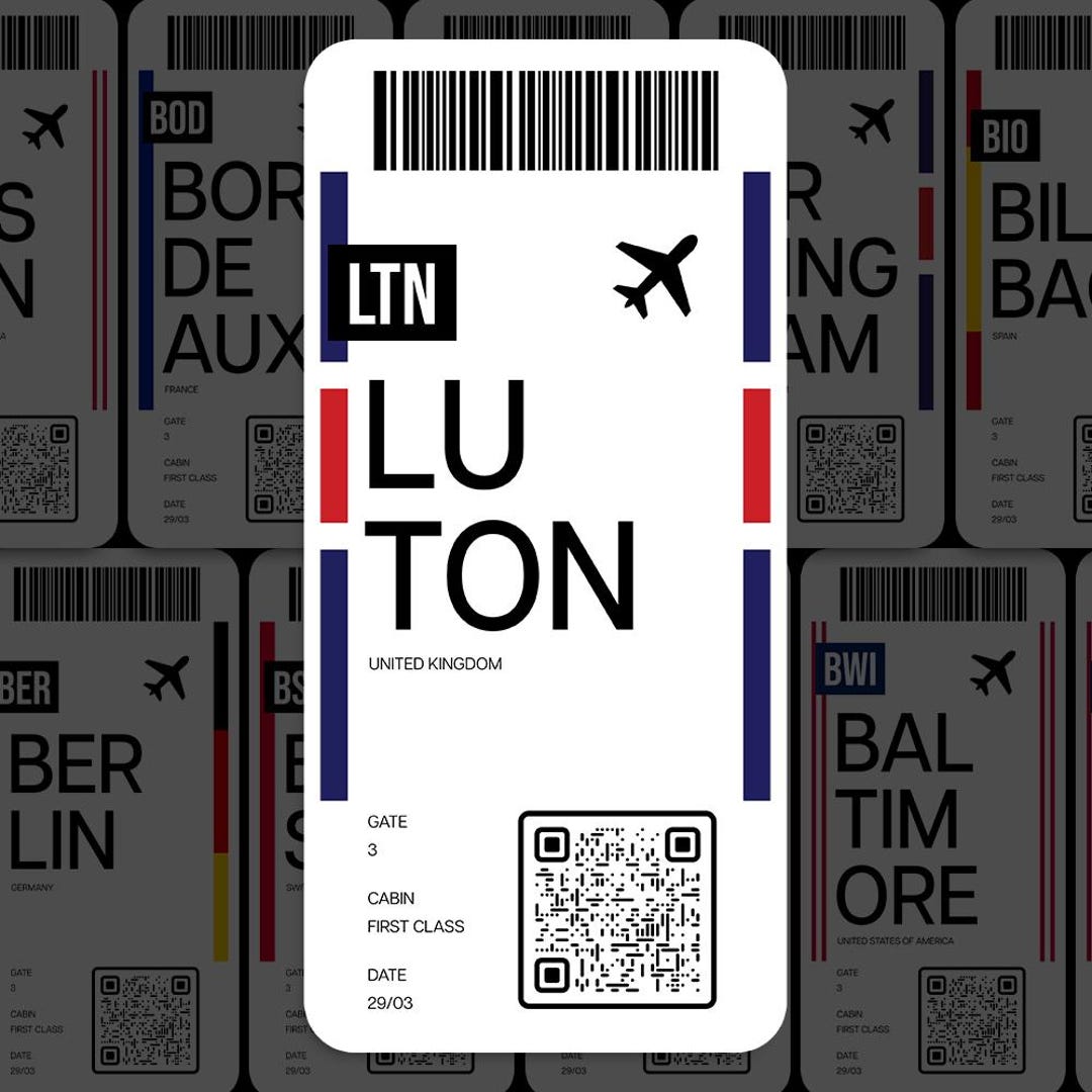 Sticker LTN Luton Airport, Sticker bagage Royaume-Uni, Sticker valise ...