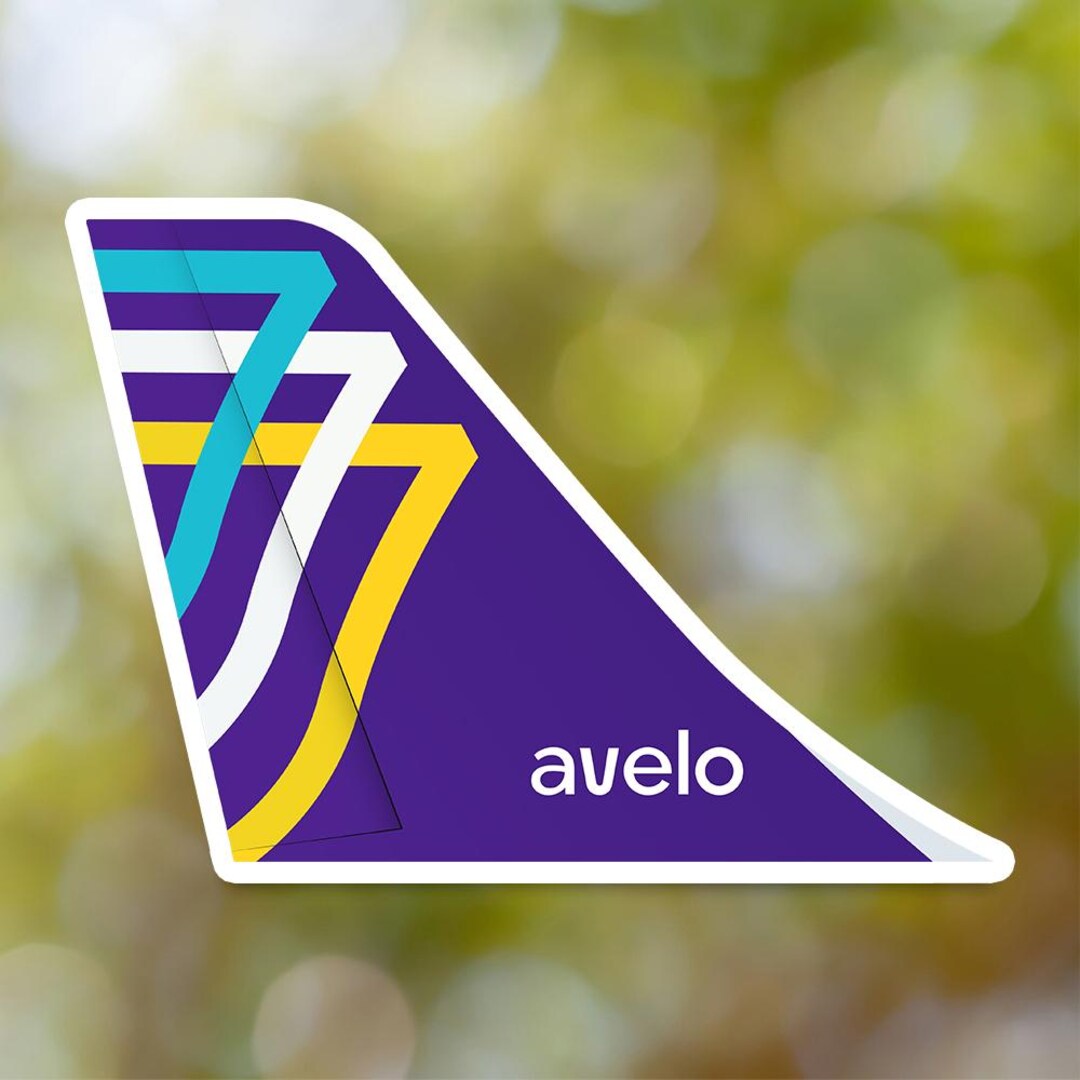 Avelo Sticker, Tailplane Sticker Waterproof for Suitcase, Car, Book ...