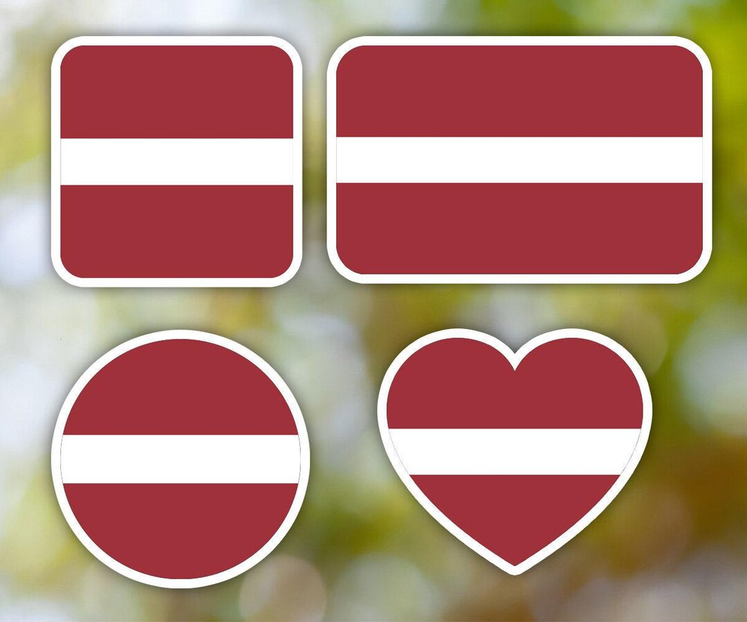 Latvia Sticker Geometric for Laptop, Car, Book, Water Bottle, Helmet ...