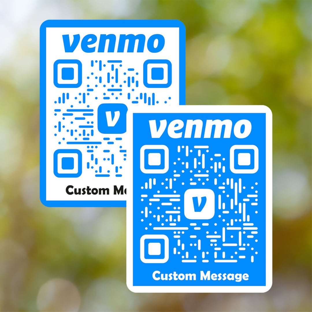 Custom Venmo Sticker QR Code Custom QR Code Personalised Venmo Sticker ...