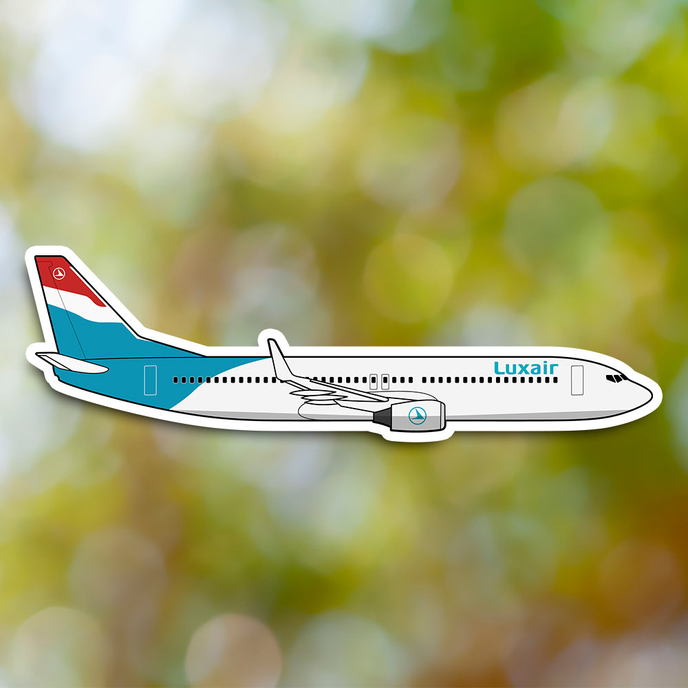 Boeing 737 Sticker, Luxair Airplane Sticker Waterproof for Suitcase ...