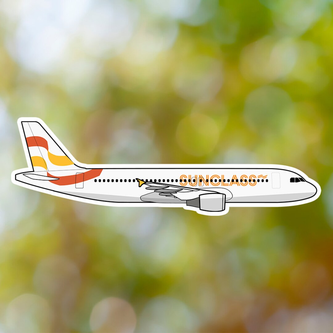 Airbus A320 Sticker, Sunclass Airlines Airplane Sticker Waterproof for ...