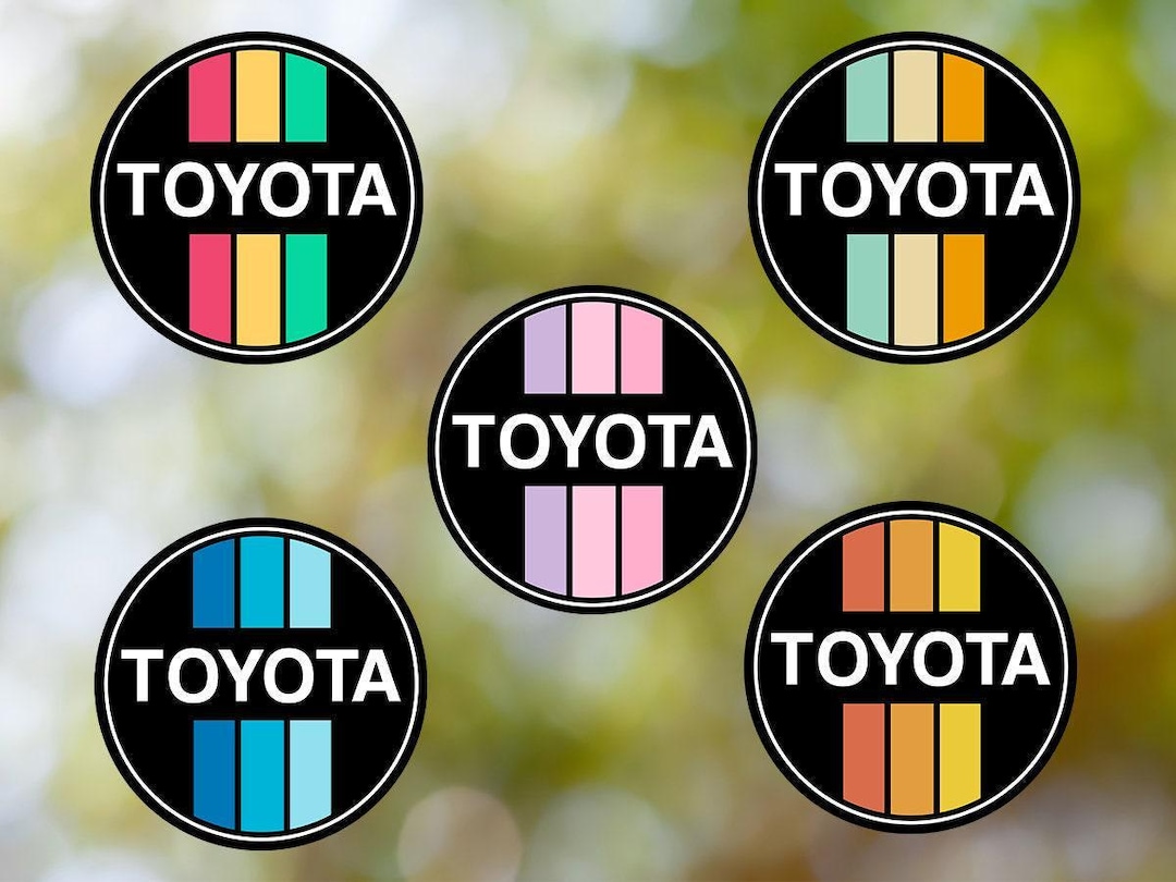Toyota Vintage Sticker Circular Waterproof, Vinyl Decal, for Laptop Car ...