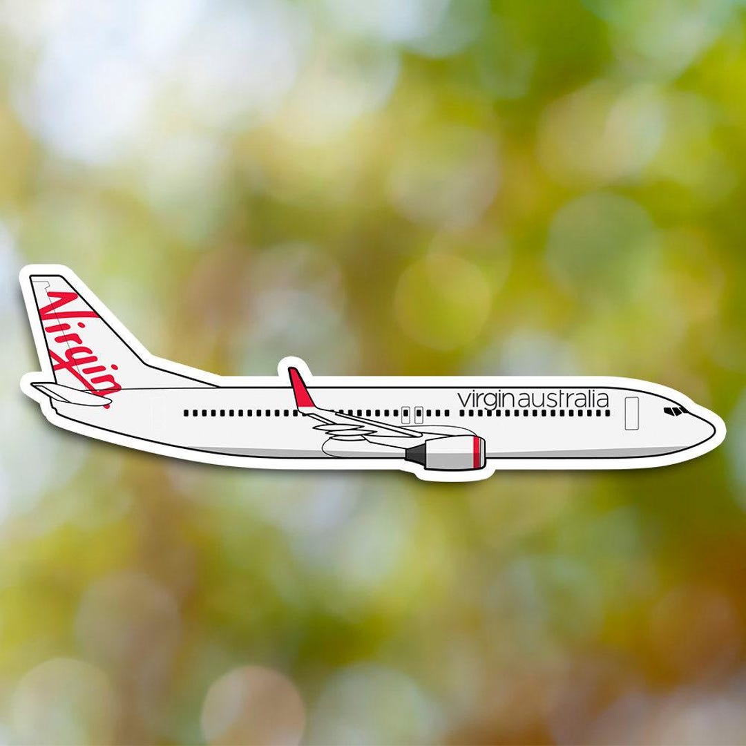Boeing 737 Sticker, Virgin Australia Airplane Sticker Waterproof for ...