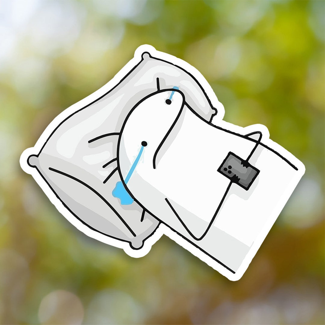 Flork Sad Crying Meme Sticker, Meme Vinyl, Meme Decal, for Laptop Car ...