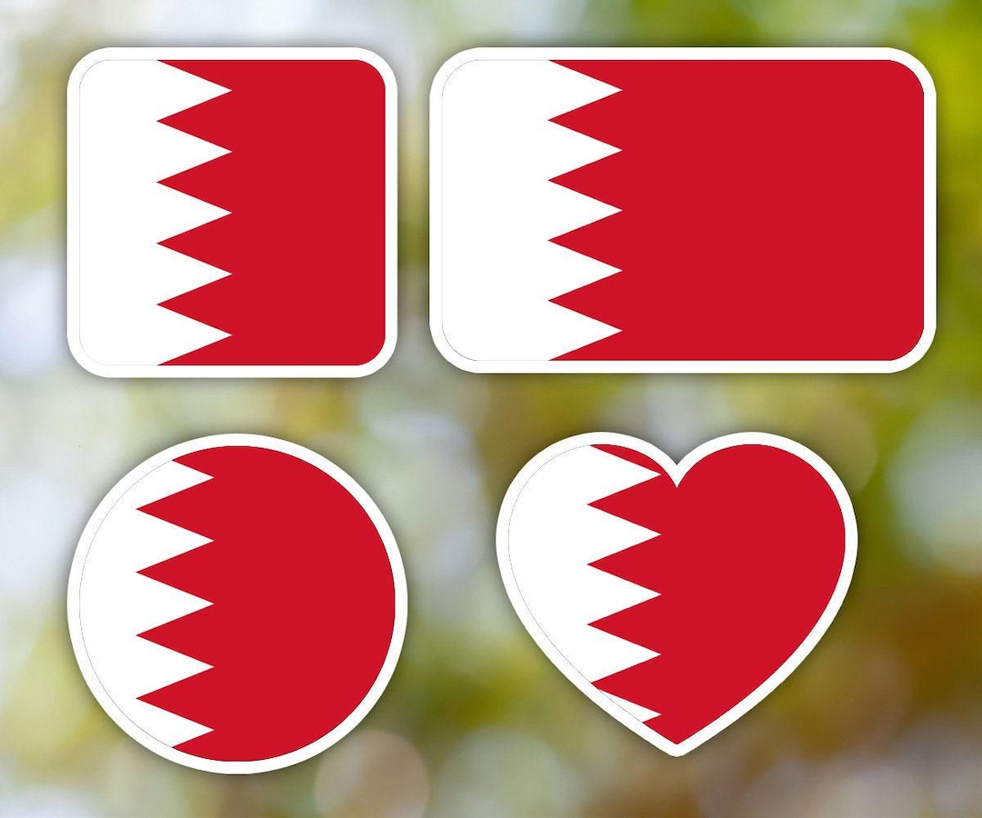 Bahrain Sticker Geometric for Laptop, Car, Book, Water Bottle, Helmet ...