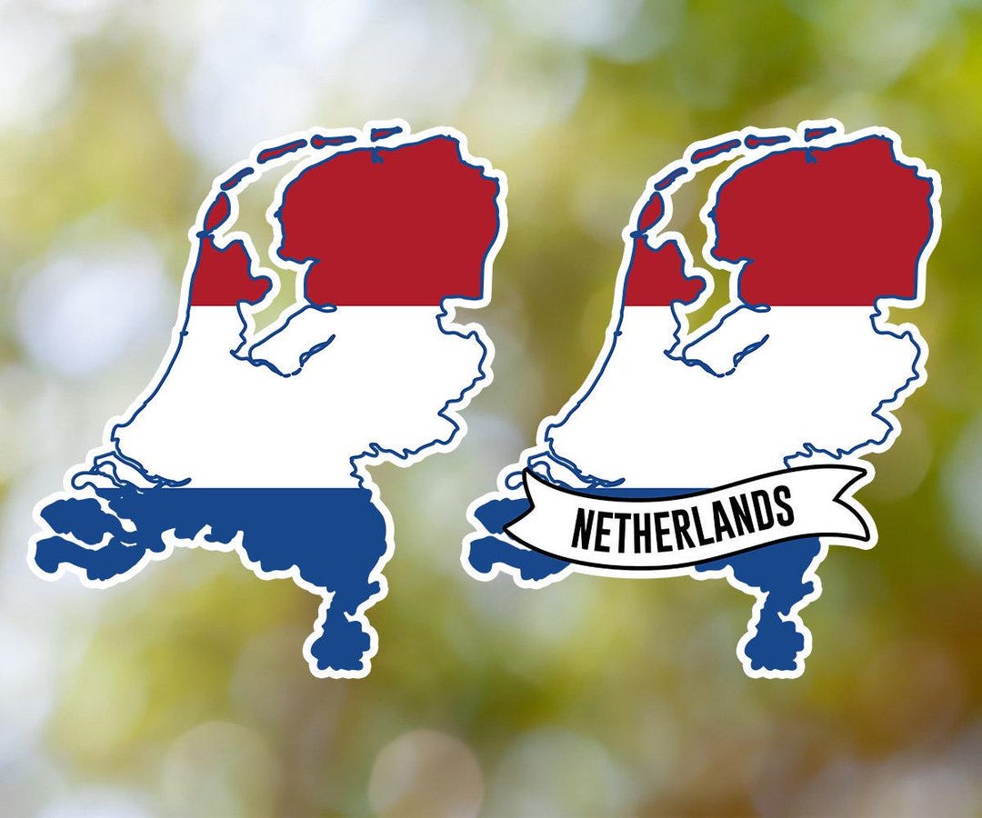 Netherlands Sticker Country Shaped Waterproof for Laptop, Car, Book ...