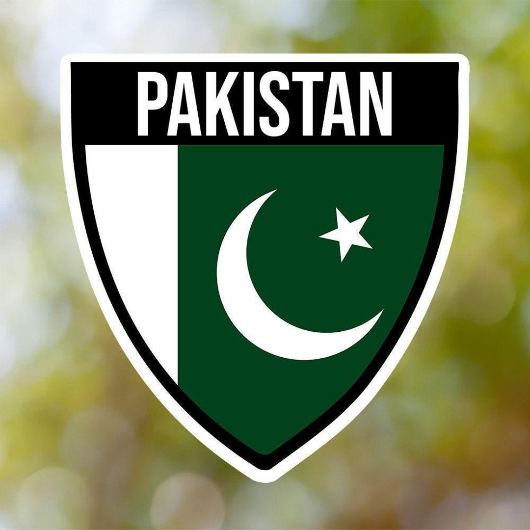 Pakistan Sticker Shield Waterproof for Laptop, Car, Book, Water Bottle ...