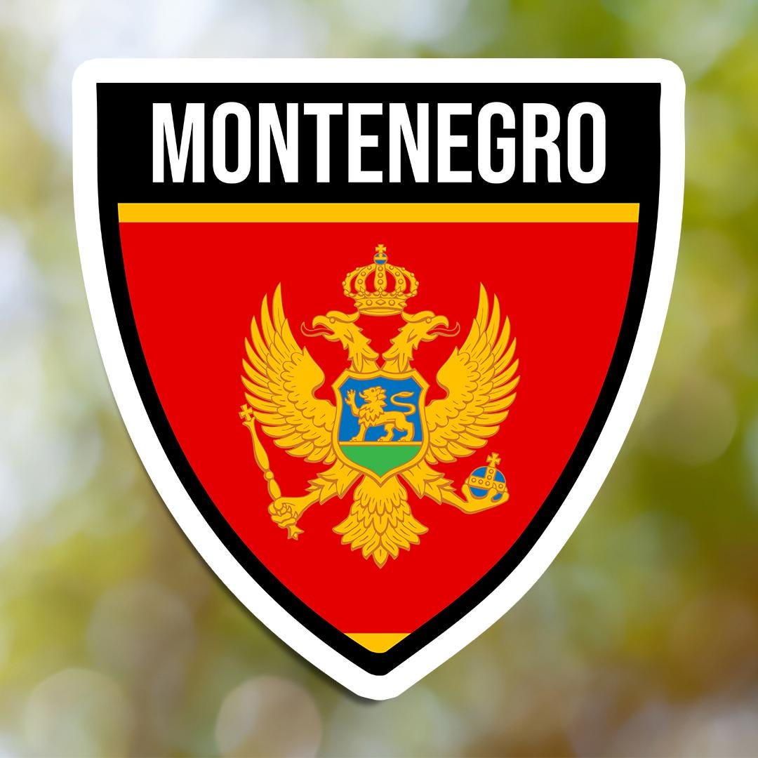 Montenegro Sticker Shield Waterproof for Laptop, Car, Book, Water ...