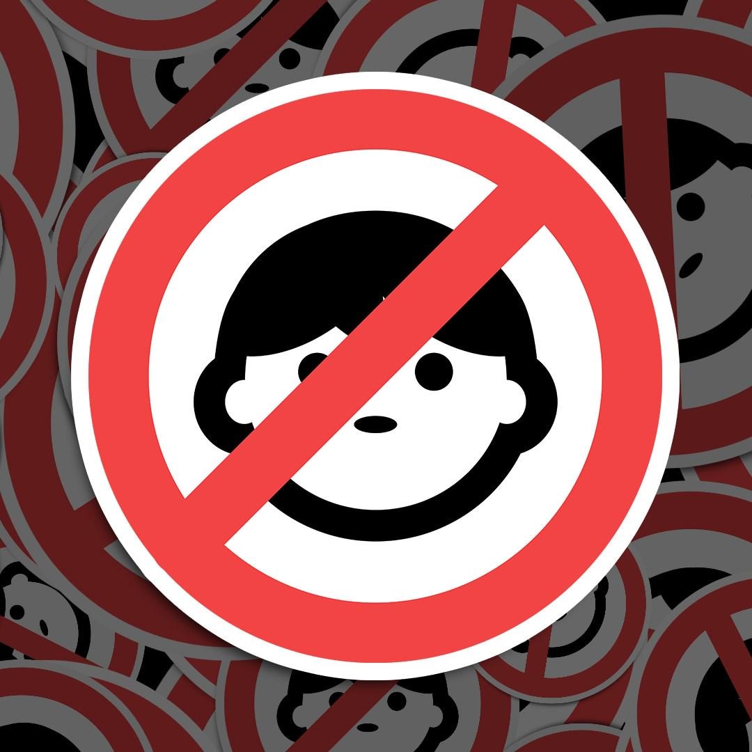 Children Forbidden Meme Sticker, Warning Sign Vinyl Decal, for Laptop ...