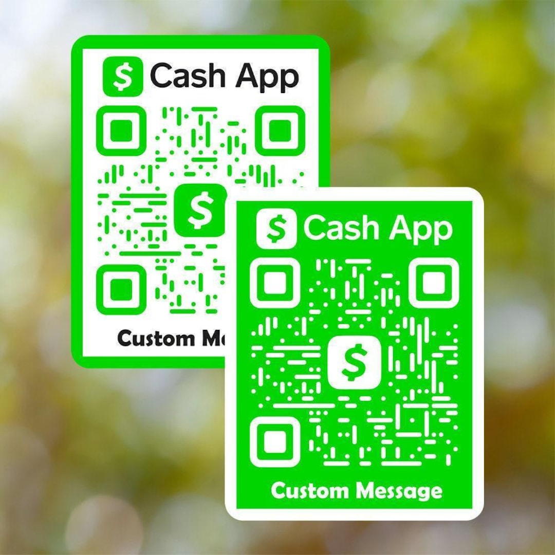 Custom Cash App Sticker QR Code | Custom QR Code | Personalised Cash ...