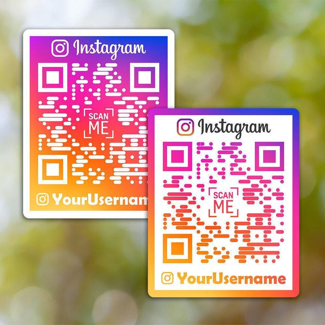 Custom Instagram Sticker QR Code | Custom QR Code | Personalised ...