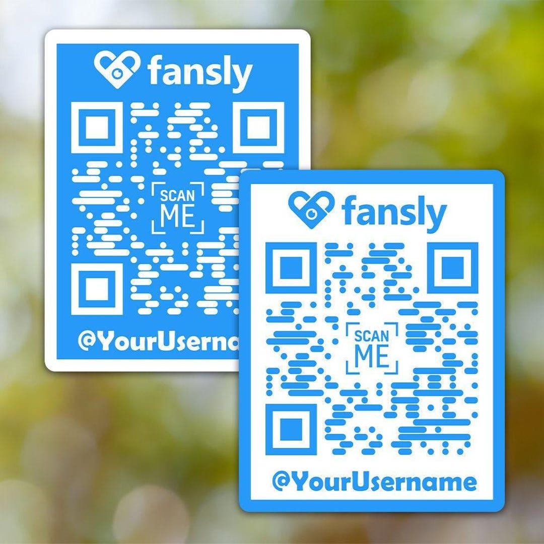 Custom Fansly Sticker QR Code | Custom QR Code | Personalised Fansly ...