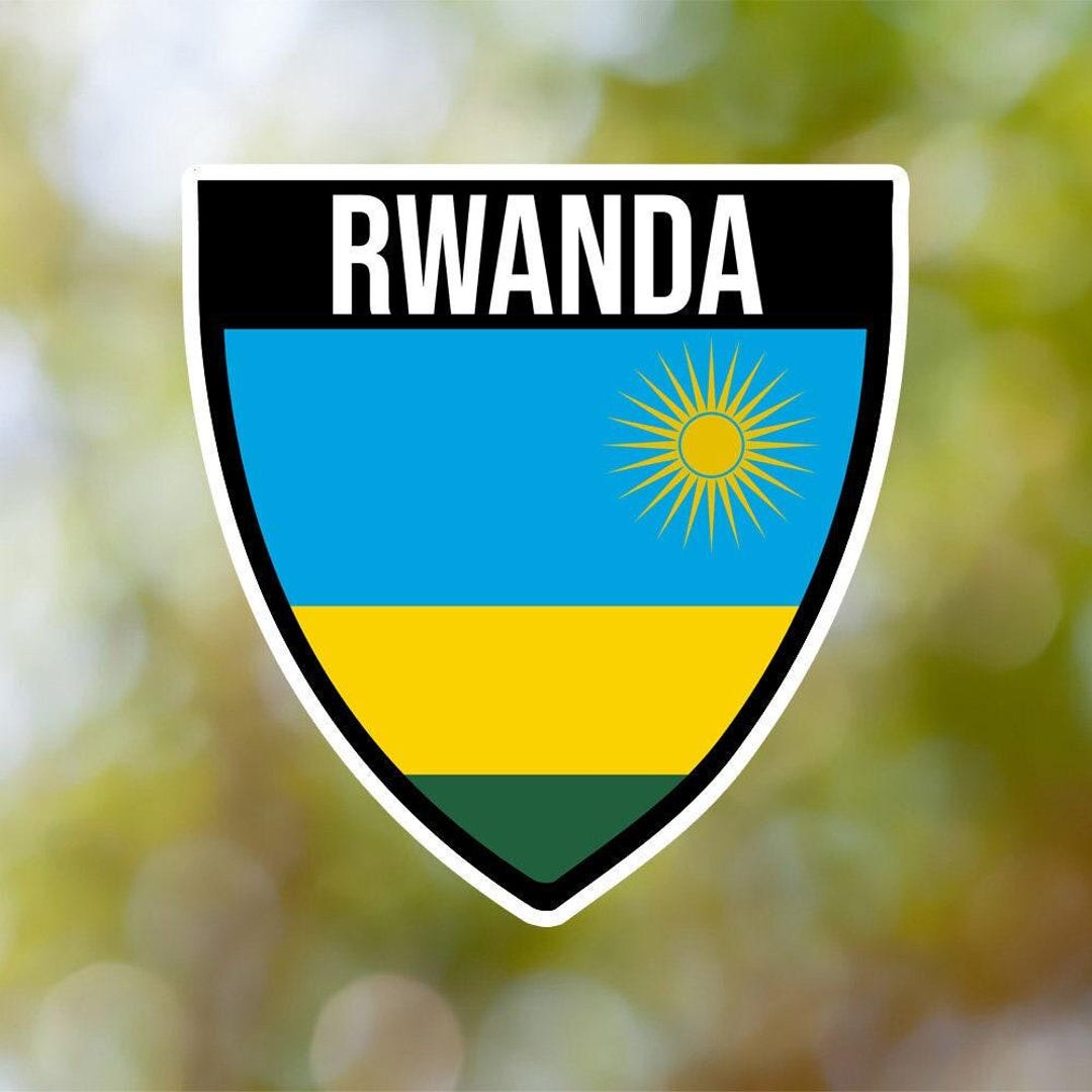 Rwanda Sticker Shield Waterproof for Laptop, Car, Book, Water Bottle ...