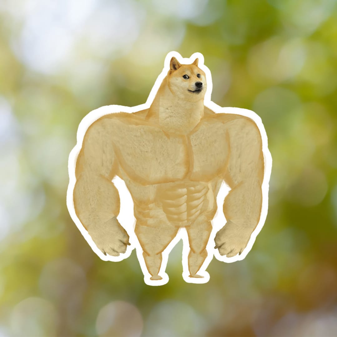 Swole Doge Meme Doggo Sticker Vinyl Decal for Laptop Car - Etsy