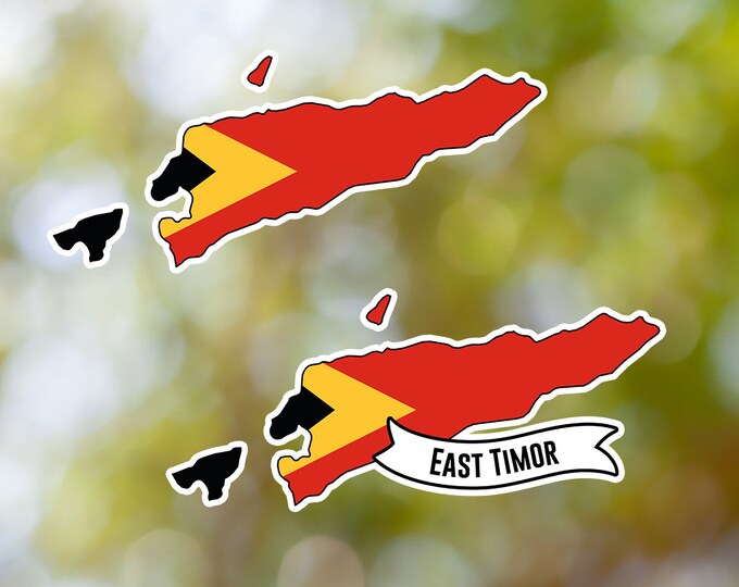 East Timor Flag Emblem Stickers - Etsy