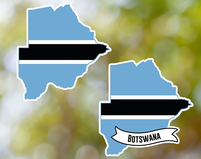 Botswana Flag Emblem Sticker - Etsy