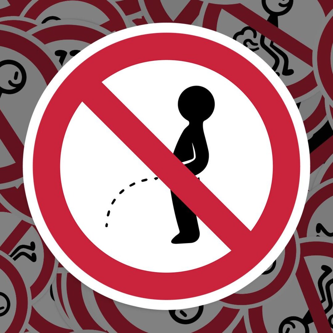 No Peeing Sticker, Warning Sign Vinyl Decal, for Laptop Car, Book ...