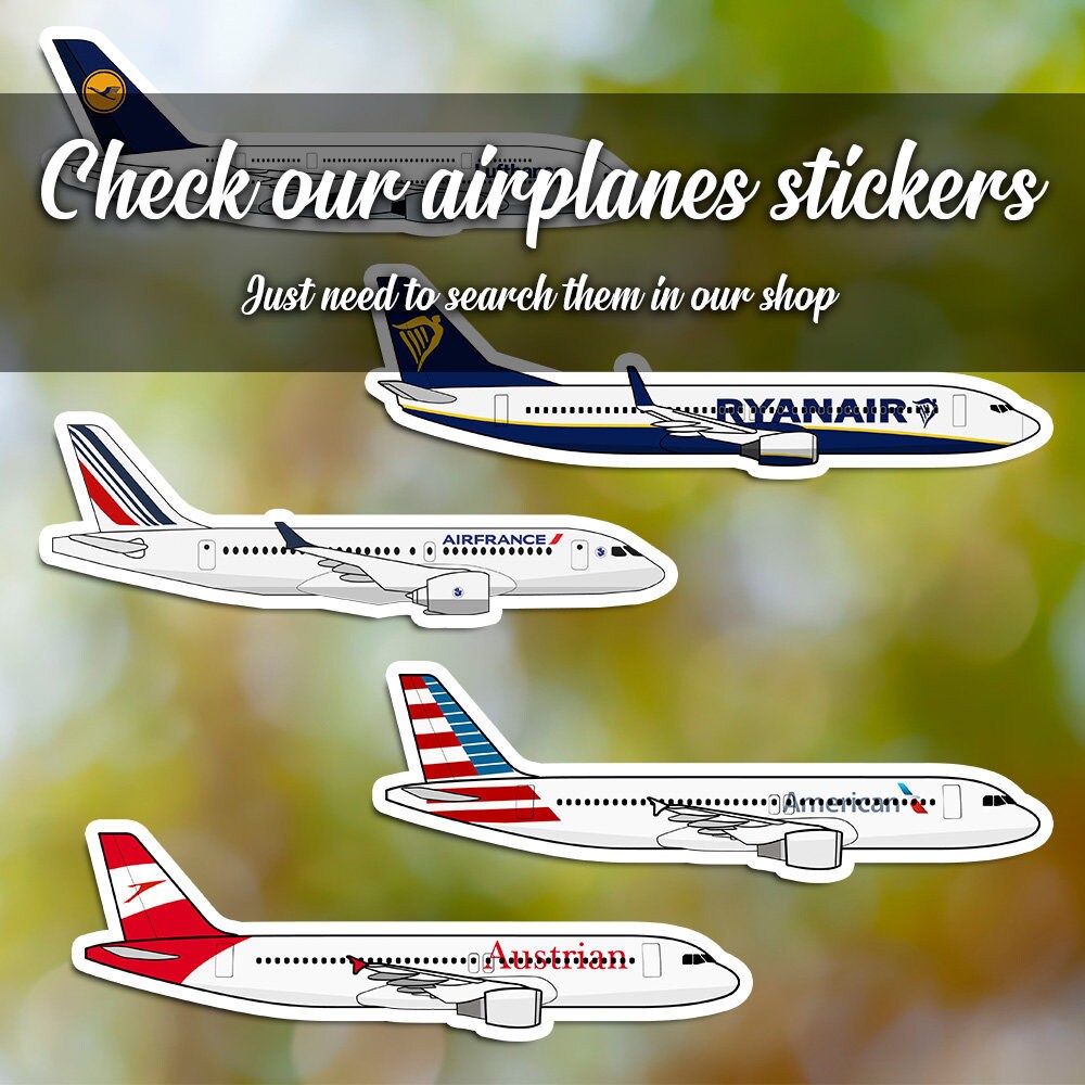 Airbus A320 Sticker, Indigo Airlines Airplane Sticker Waterproof for ...