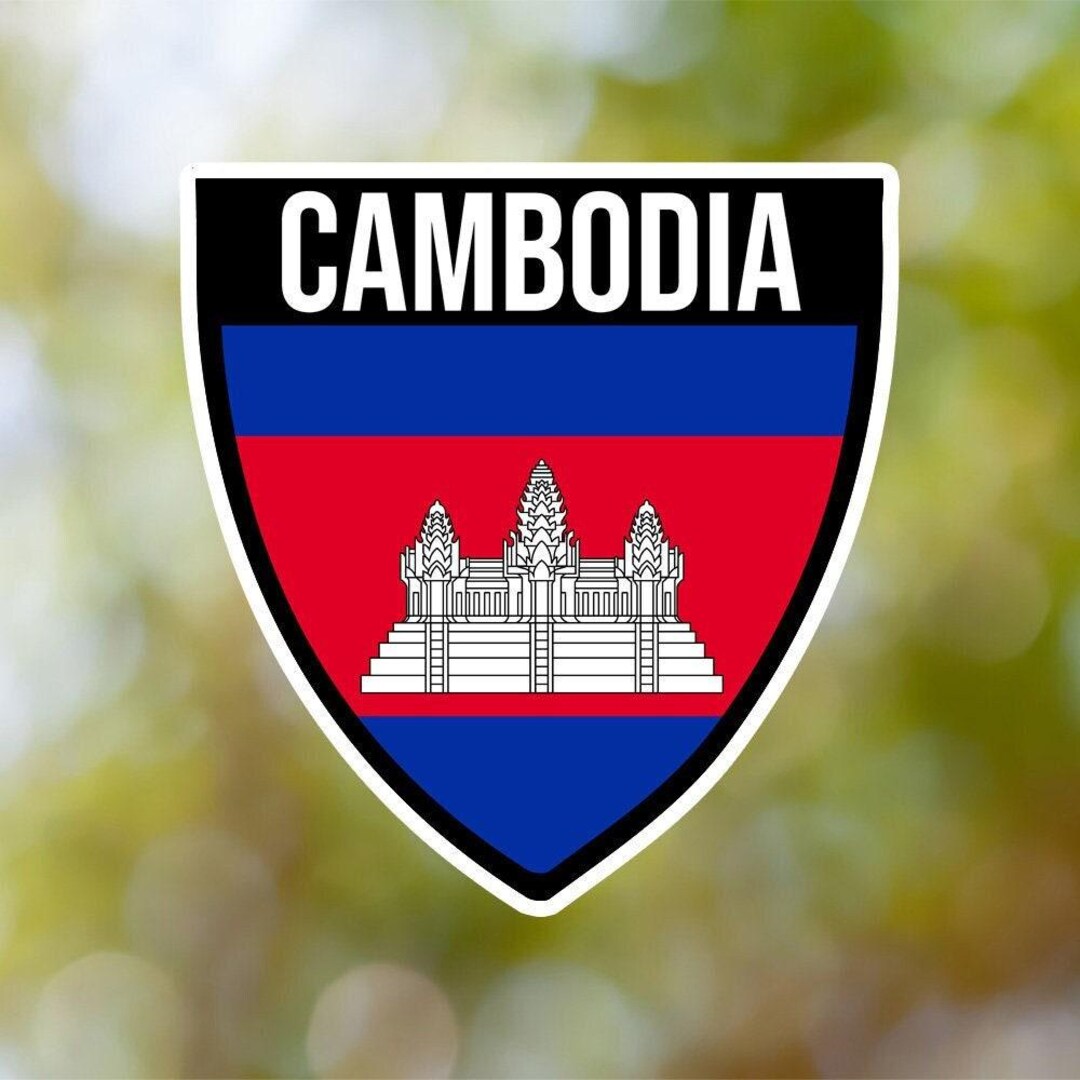 Cambodia Sticker Shield Waterproof for Laptop, Car, Book, Water Bottle ...