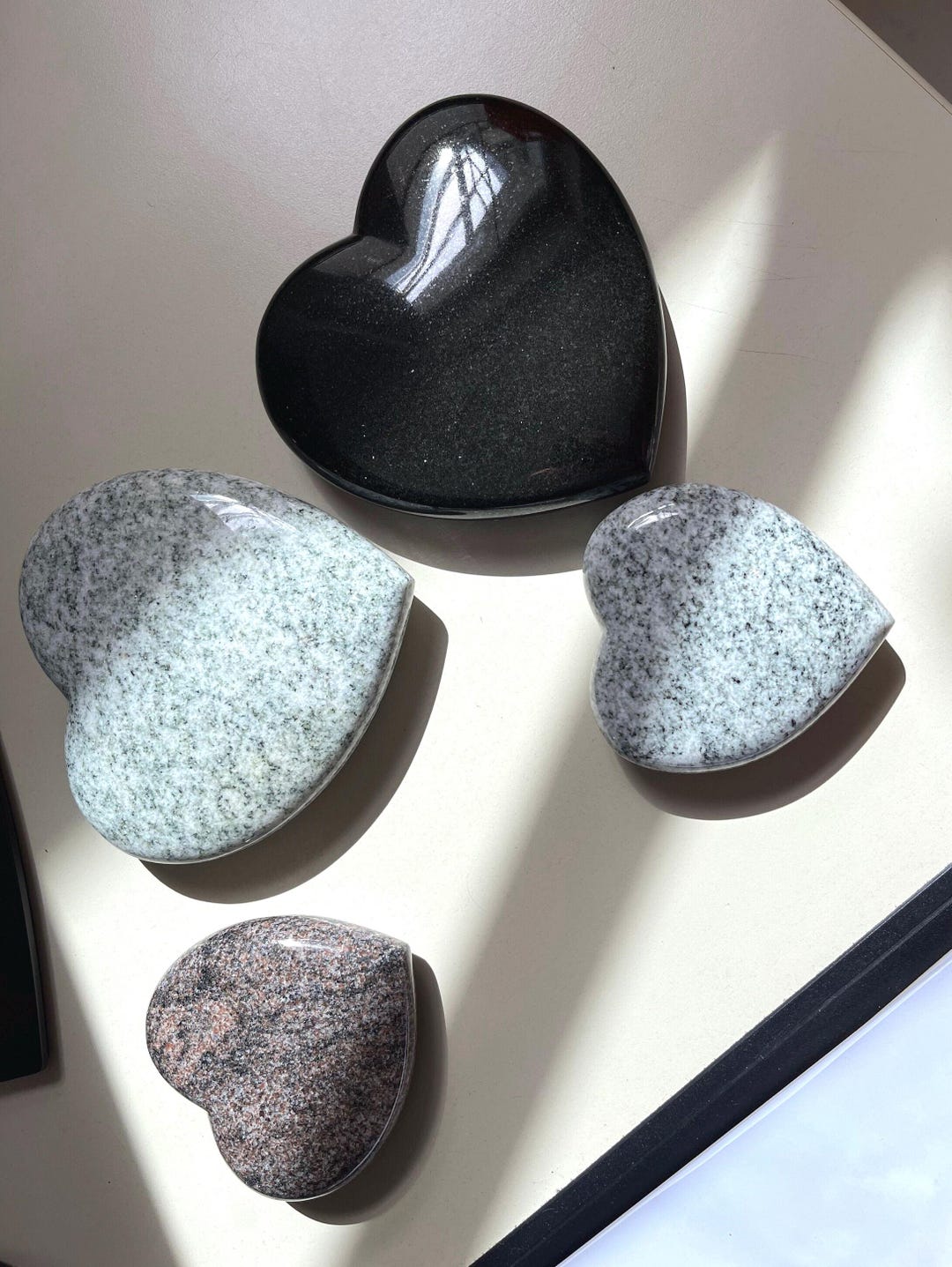 Stone Heart - Heart Made of Natural Stone - Granite in Different Colors ...