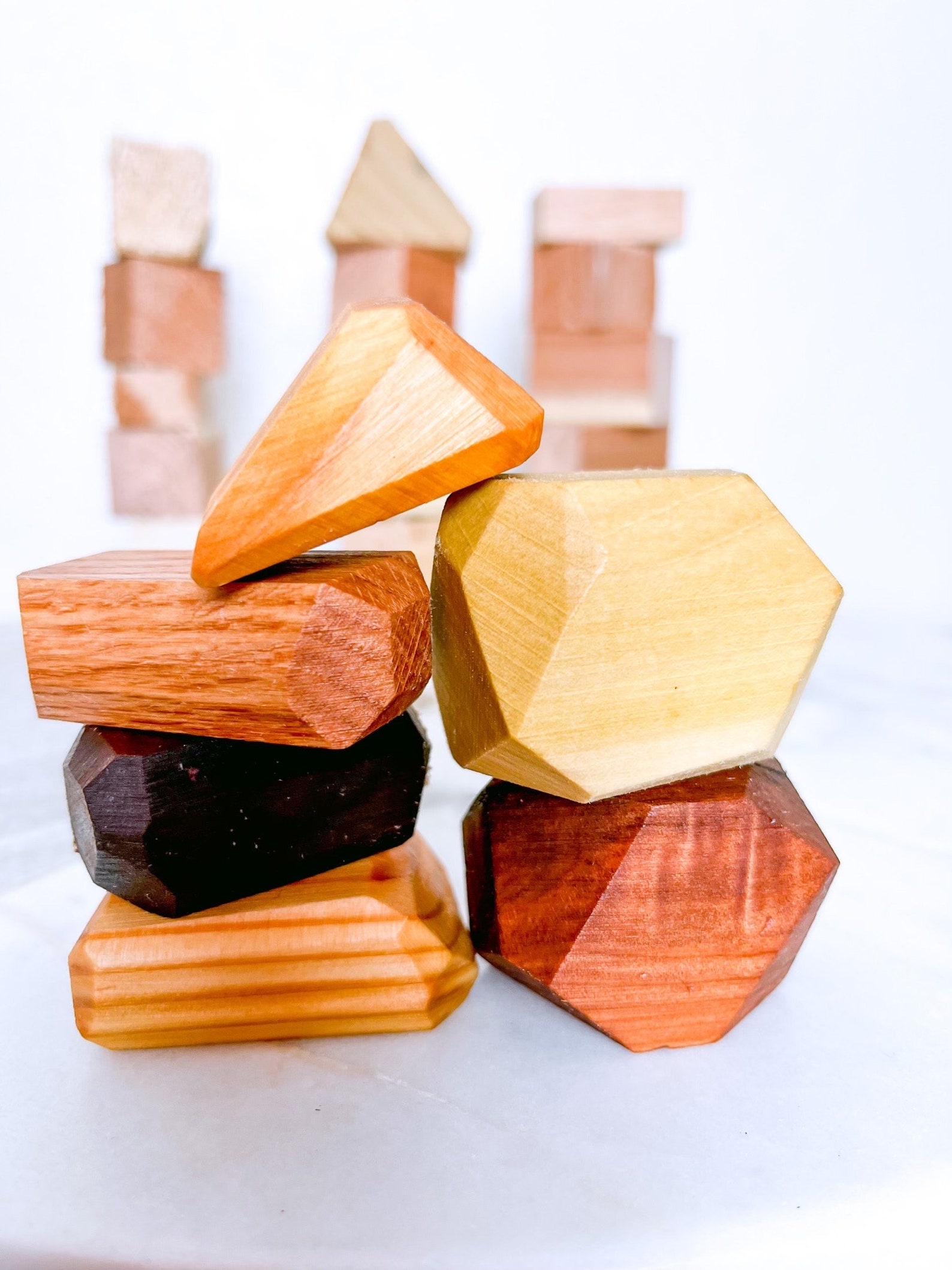 Wooden Balancing Blocks, Stacking Blocks, Montessori Toys, Waldorf Toys ...