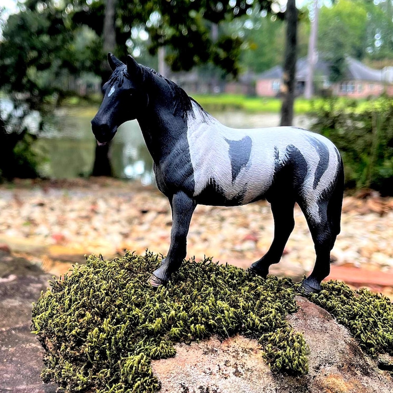 Blue Roan Pinto | Schleich OOAK Repaint and Sculpt! - Etsy