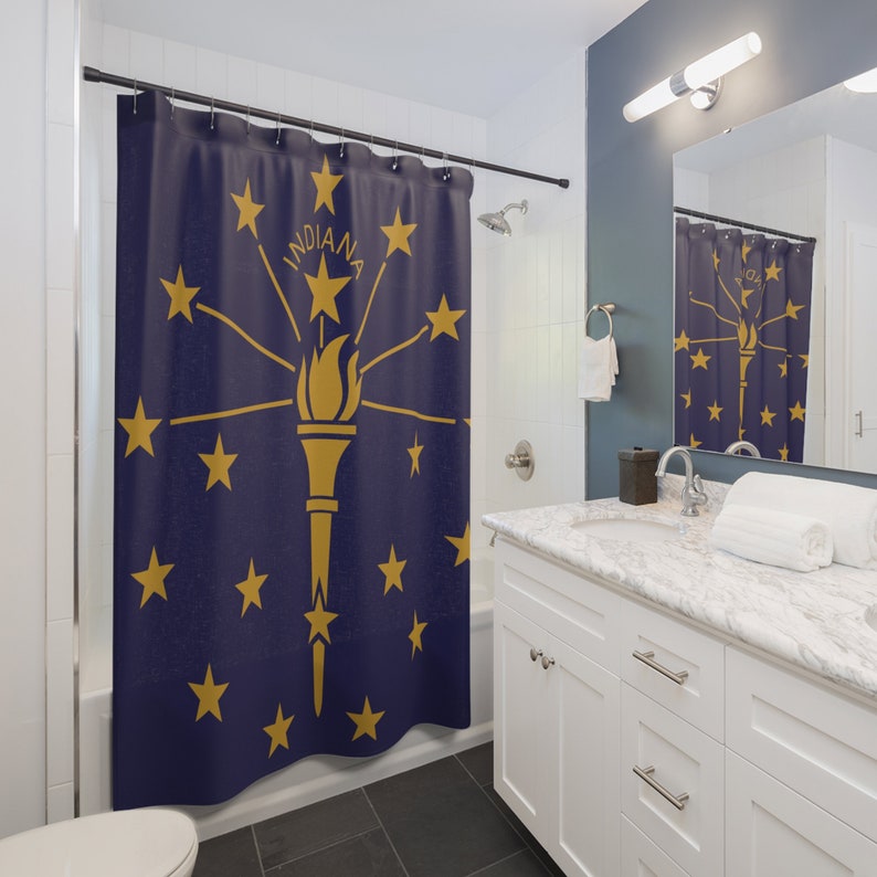 Indiana State Shower Curtains, Patriotic Shower Curtain, Perfect Gift ...
