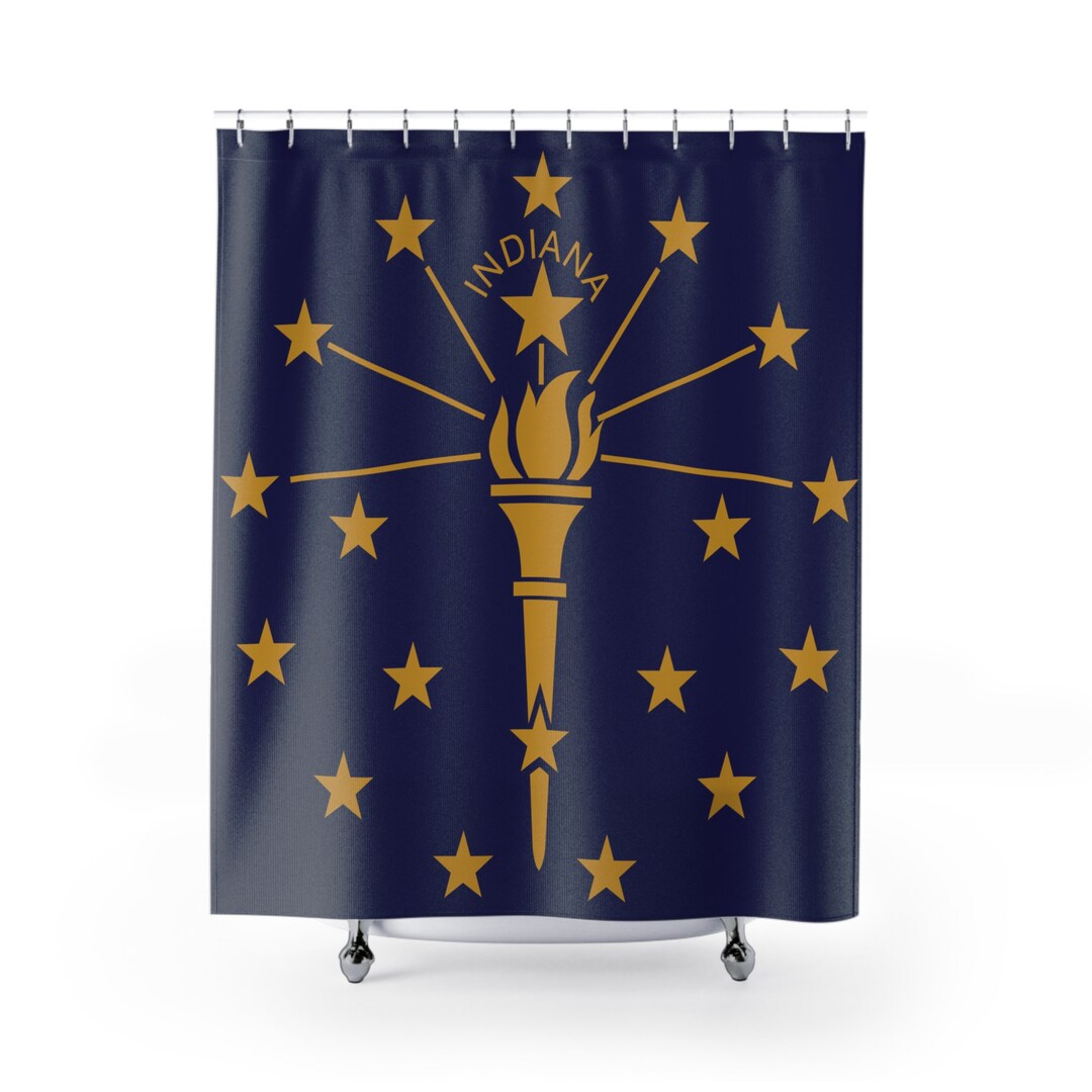 Indiana State Shower Curtains, Patriotic Shower Curtain, Perfect Gift ...
