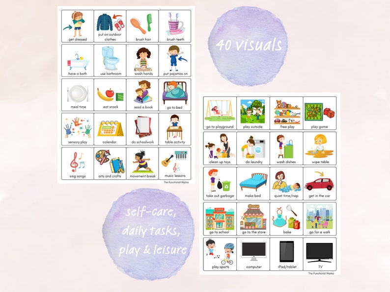 Visual Schedule for Kids at Home - Etsy