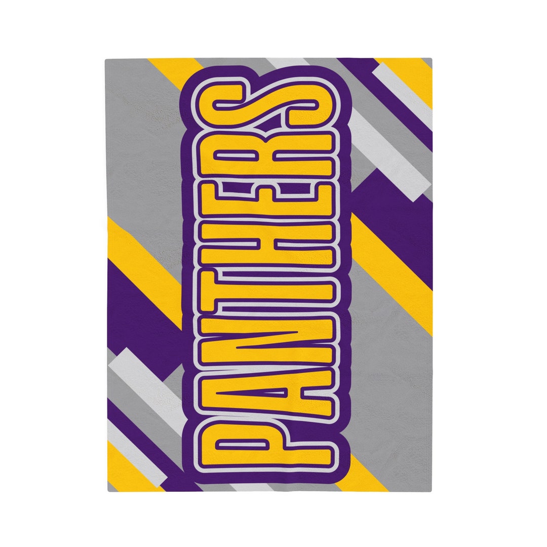 Panthers Purple and Gold Velveteen Blanket - Etsy