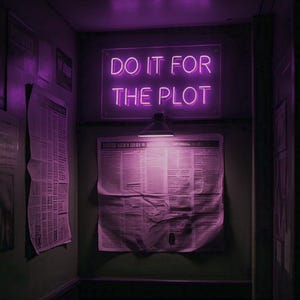 Do It for the Plot Neon Sign, Do It for the Plot Wall Art, Pop Neon Art ...