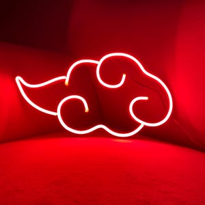 Custom Anime Neon Signs, Akatsuki Cloud Neon Sign, Cartoon Wall Art ...