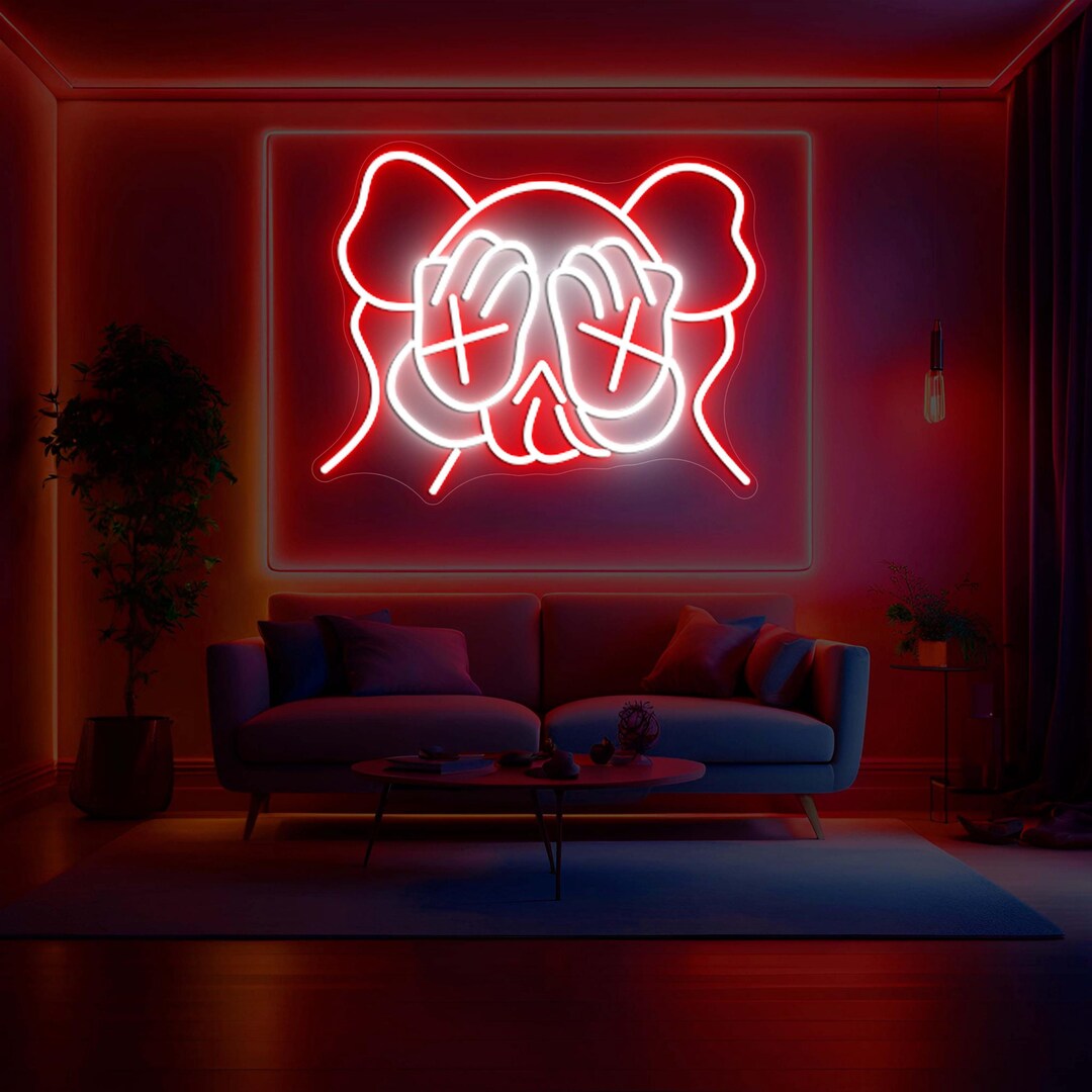 Game Room Neon Sign | Gamer Room Decor | Anime Neon Sign | Custom Kaws ...