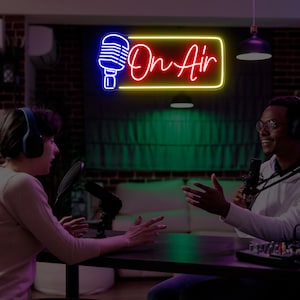On Air Led Neon Sign Podcast Studio Sign on Air Neon Light Recording ...
