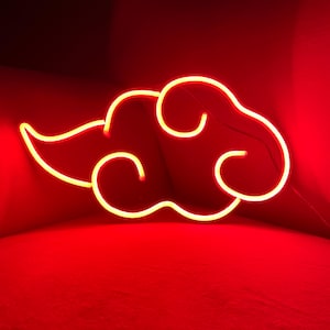 Custom Anime Neon Signs, Akatsuki Cloud Neon Sign, Cartoon Wall Art ...
