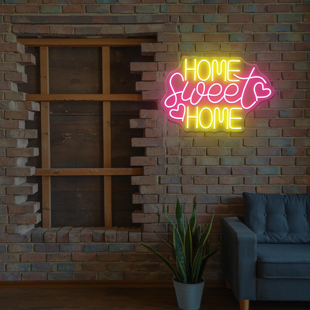 Custom "home Sweet Home" LED Neon Sign: Personalized Wall Decor - Etsy