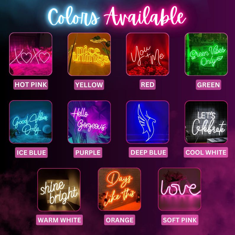 Custom Neon Logo Sign: LED Business Branding - Etsy