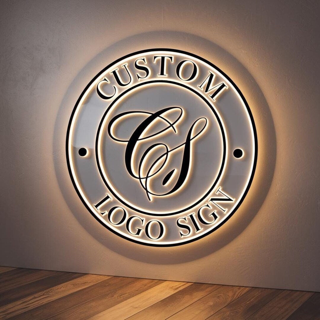 Custom Business Logo Neon Sign Custom UV Printing Acrylic LED Sign UV ...