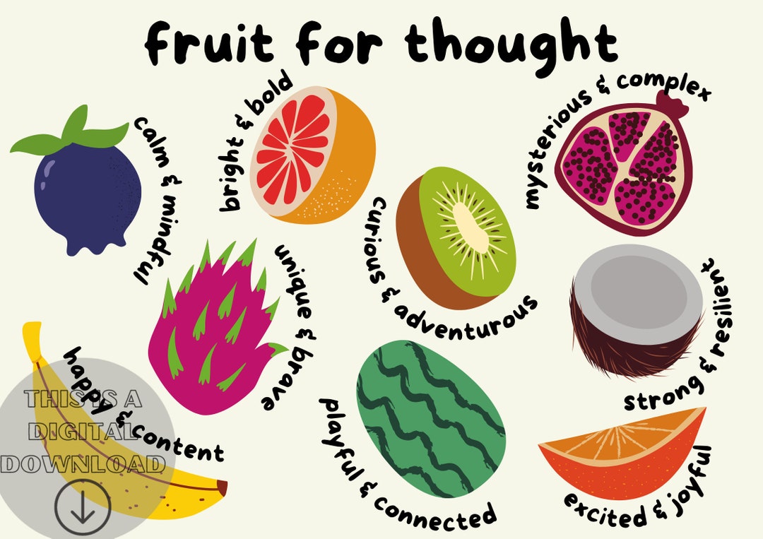 Fruit for Thought Printable Classroom Poster, Class Decor ...