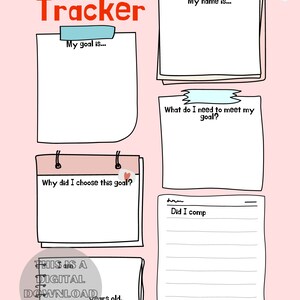 Goal Setting Worksheet Bundle, Goal Planner, Smart Goals, Goal Tracker ...