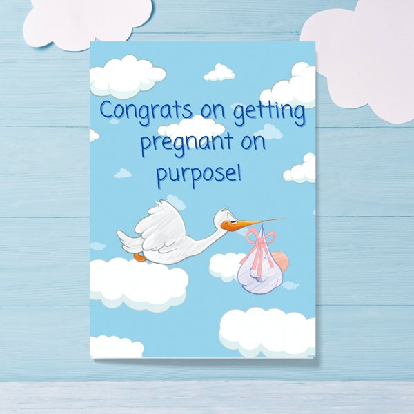 Printable Congratulations Card Pregnant - Etsy