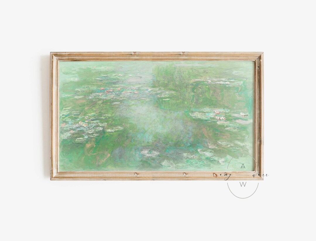 Spring Frame TV Art, Monet Water Lilies Painting - Etsy