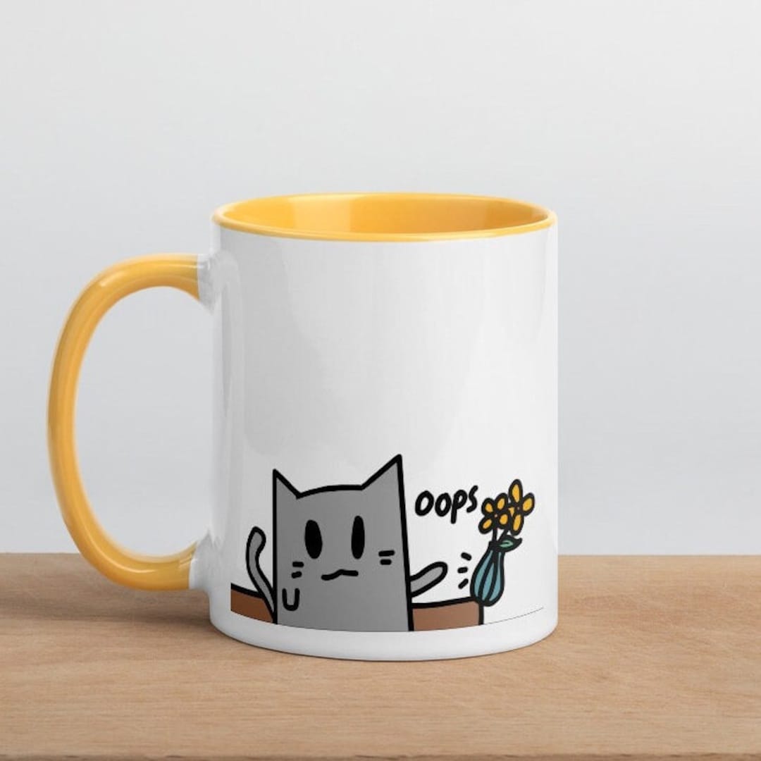 Mischievous Cat Mug - Etsy