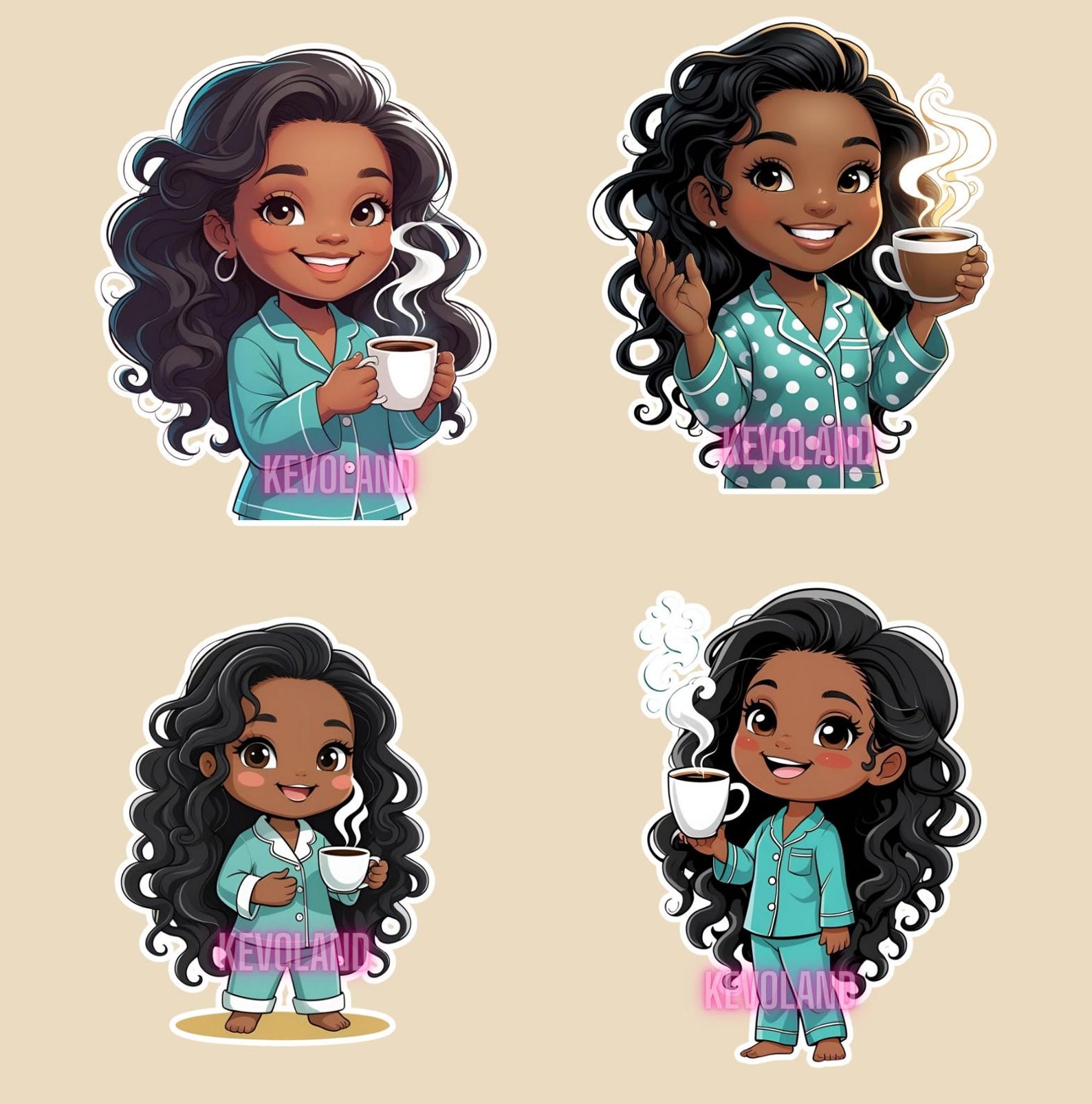 Commercial Use PNG, Cozy Chibi Girl PNG, Commercial Use Clipart - Etsy