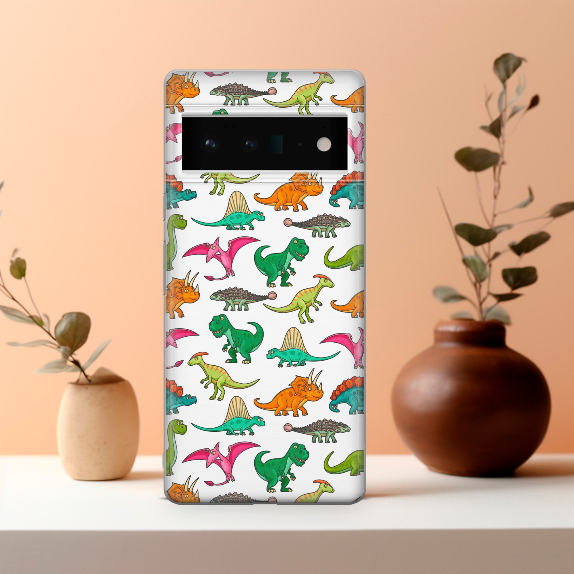 Dinosaur Phone Case Cartoon Dino T-rex Cover Fit for Samsung S25 S24 ...
