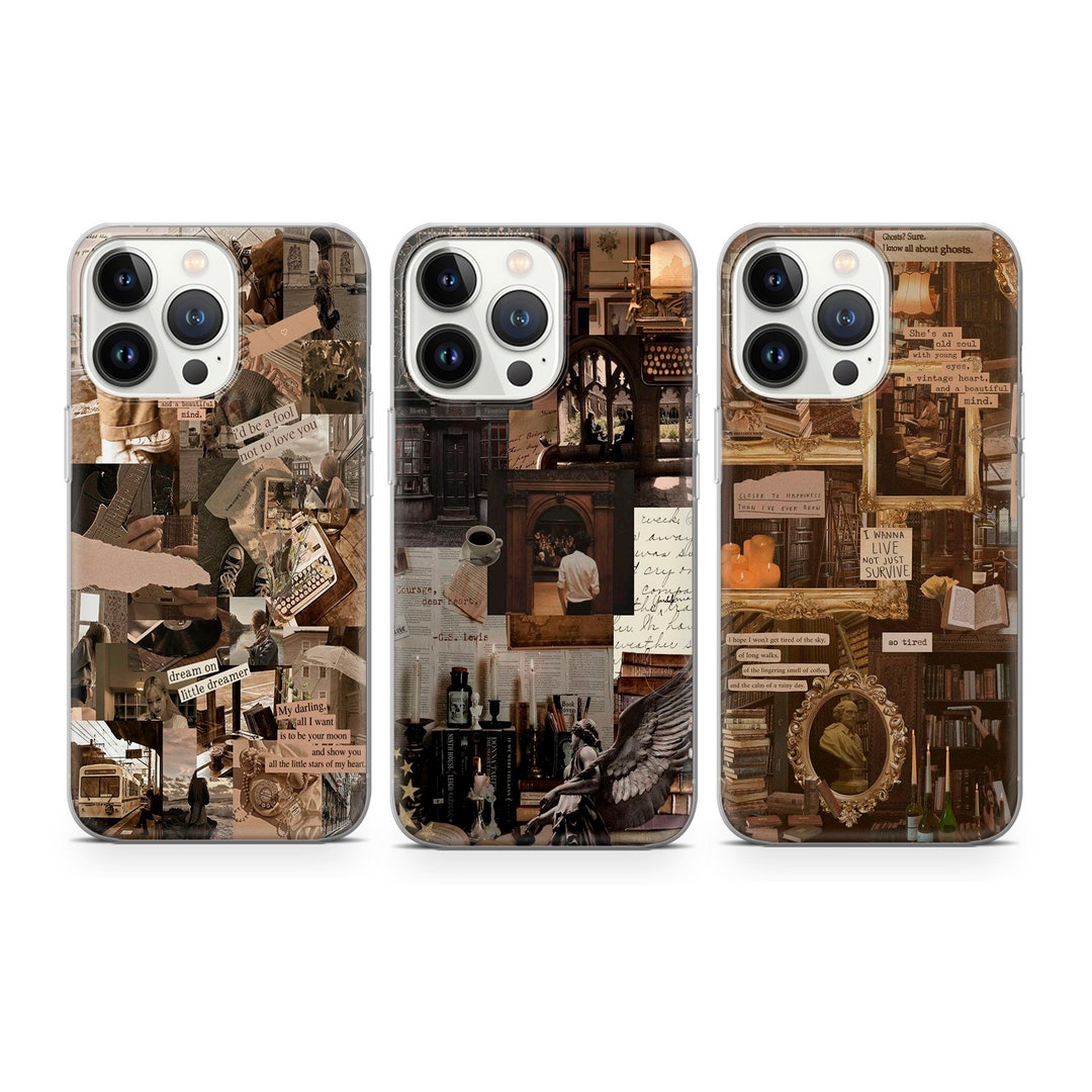 Dark Academia Phone Case Books Gothic Cover Fit for iPhone 17 16 15 14 ...